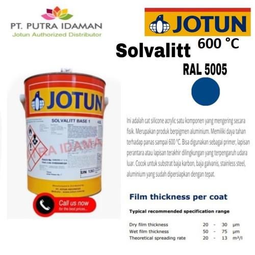 Jual JOTUN CAT TAHAN PANAS / SOLVALITT 5 LITER / RAL 5005 SIGNAL BLUE ...