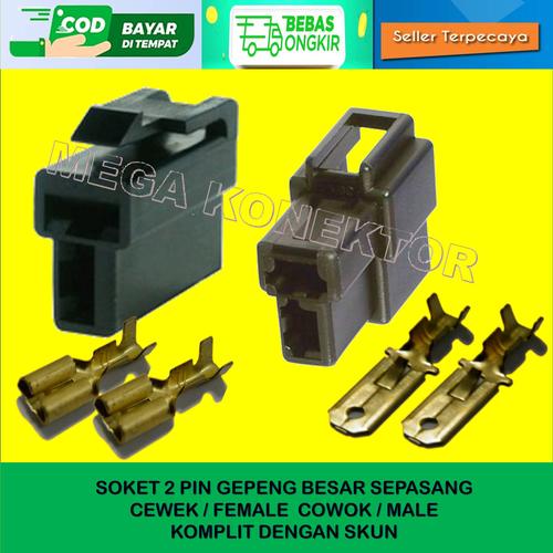 Jual SOKET 2 PIN BESAR HITAM ORIGINAL BAHAN NILON TAHAN PANAS - Jakarta ...