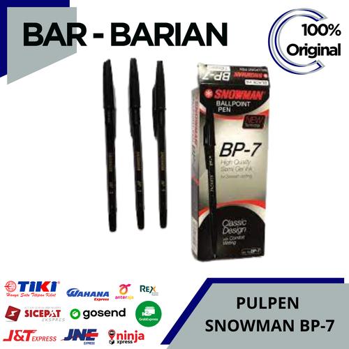 Jual PULPEN SNOWMAN BP 7 / PEN SNOWMAN BP 7 / BALL PEN SNOWMAN - Hitam ...