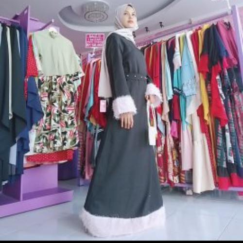 Jual Gamis Hitam Polos Motif Bulu - Kota Gorontalo - Sinar Paramita ...