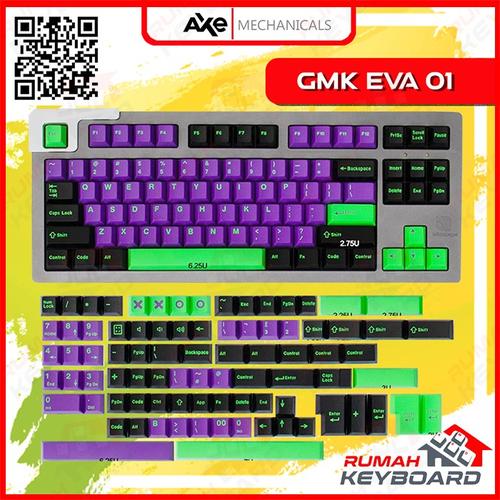 Jual KEYCAP - KEYCAPS - CHERRY - MECHA-01 - EVA-01 - PBT - DYE SUB ...