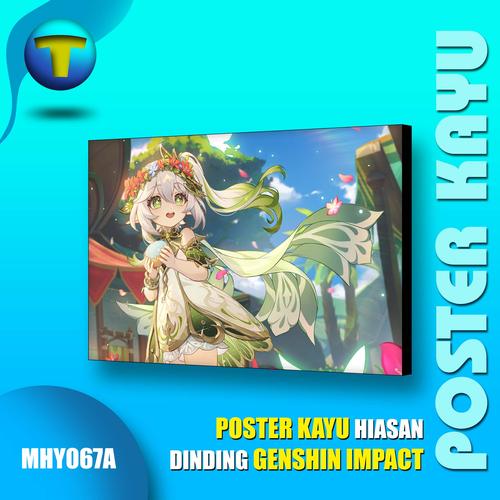 Jual Nahida Poster kayu hiasan dinding Genshin impact walldecor art ...