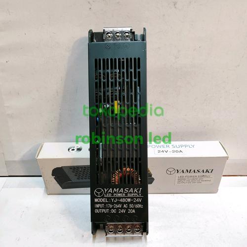 Jual Trafo Adaptor Power Supply Slim 24V 20A 480W LED Strip 20 amper ...