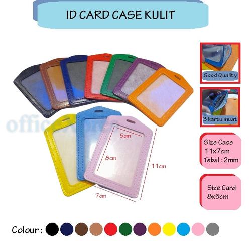 Jual ID Card Case Kulit / Name Badge Kulit / ID Card Plate / Name Tag ...