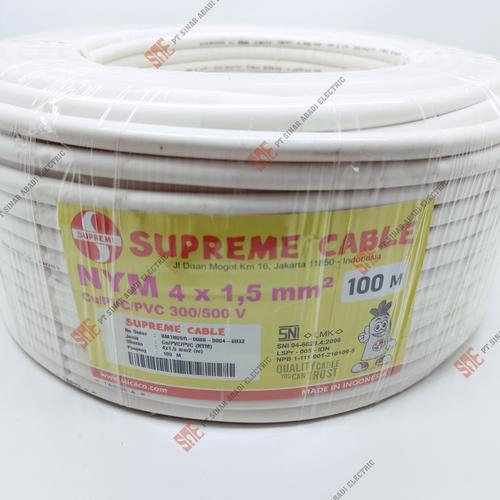 Jual Kabel Supreme Cable NYM 4x1.5 / 4x.2.5 mm ECERAN METERAN - NYM 4 x ...
