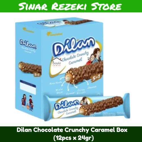 Jual dilan chocolate crunchy caramel box / dilan chocolate / dilan ...