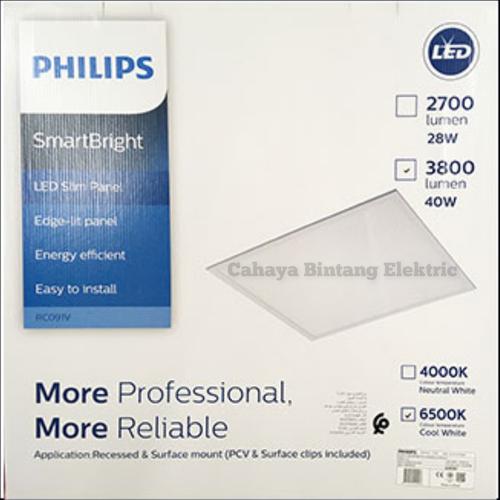 Jual PHILIPS RC091V LED38S SLIM PANEL LED 40W W60L60 G3 MR PCV GYPSUM - NATURAL WHITE - Jakarta ...
