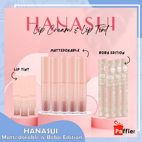 Jual Hanasui Mattedorable Lip Cream Matte Boba Edition Lip stain lip ...