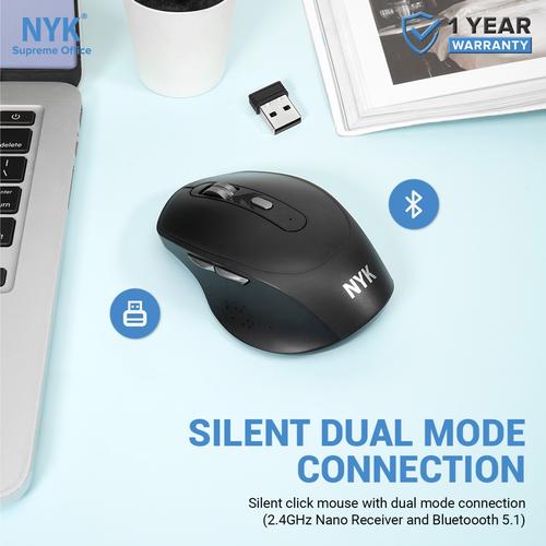 Promo Mouse NYK C70 Silent Click Dual Mode Bluetooth Wireless ...