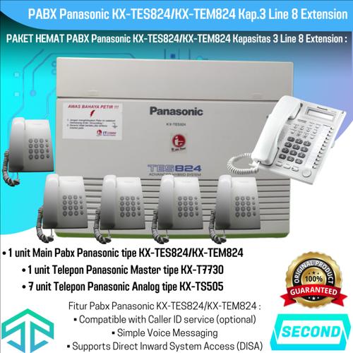 Jual Paket HEMAT PABX Panasonic KX-TES824/KX-TEM824 Kap.3 Line 8 ...