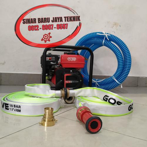 Jual Paket Pompa Pemadam PRO QUIP komplit jet nozzle Merah+selang 60 ...