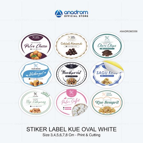 Jual Stiker Label Kue Oval White | Sticker Label Kue Kering | Anadrom ...