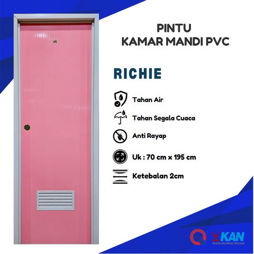 Jual Pintu Kamar Mandi PVC Pintu Toilet PVC Tebal - Richie - Putih ...