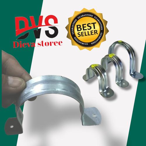 Jual klem pipa omega 1/2 inch - galvanis, 4 inch - Jakarta Pusat ...