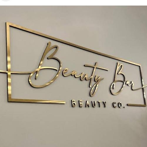 Jual papan board sign tanda nama tulisan butik salon klinik kantor gold ...