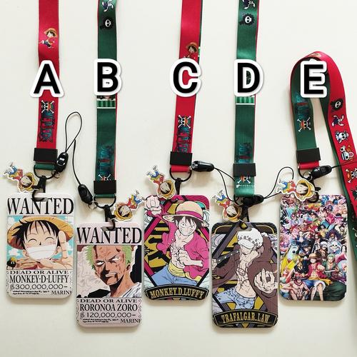 Jual One Piece Anime ID Card Holder Lanyard 1 Luffy Zoro Law Name Tag ...
