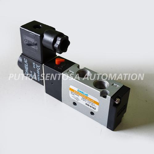 Jual 5/2 SINGLE SOLENOID VALVE 1/4" CHELIC SV6102 SW6102 - 220VAC - Kota Semarang - PUTRA ...