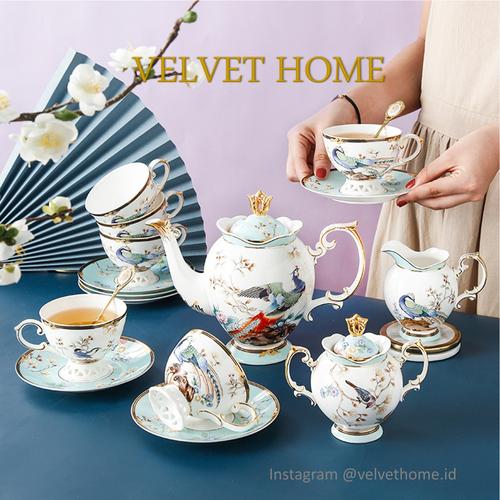 Jual Teacup Full set Cangkir Burung Phoenix Hampers kado natal gift ...