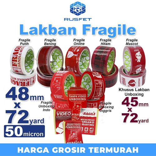 Jual Plakban Handle With Care Stiker Isolasi Lakban Fragile Solatip ...