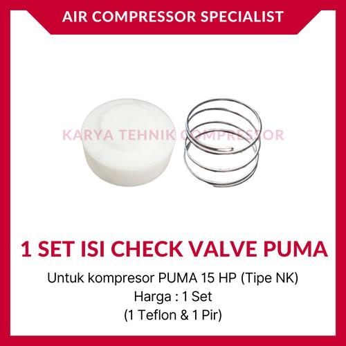 Jual 1 SET Teflon Pir Isi Check Valve Kompresor Udara PUMA 15 HP (Tipe ...