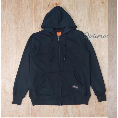 Promo Hoodie Zipper Hitam Polos Bahan Tebal Kualitas Distro Harga Promo ...