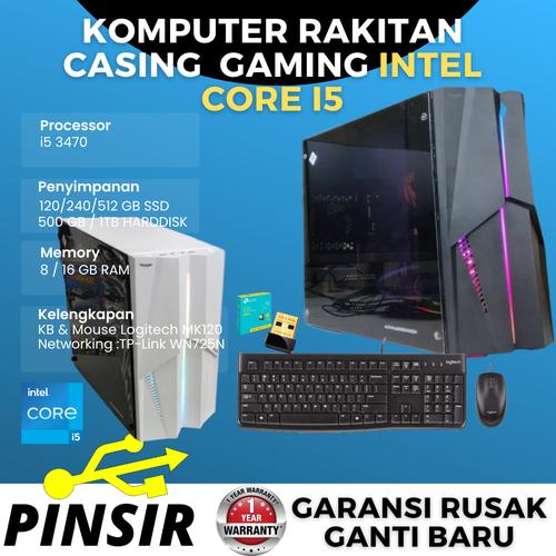 Jual Komputer Rakitan Intel Core i5 RAM 16GB SSD 240GB 512GB Casing Gaming - SSD 120GB, HANYA ...