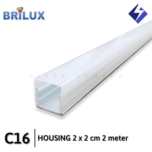 Jual Housing Rigid LED Strip Aluminium Type F Kotak 2 x 2cm 2 Meter ...
