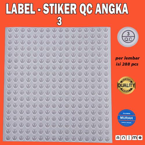 Jual STICKER QC ANGKA, STIKER QC PASSED , STIKER QUALITY CONTROL = 0,9 ...