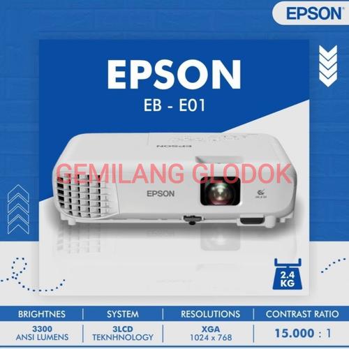 Jual Epson EB-E01 XGA 3LCD Projector | EBE01 | EBE-01 HDMI Proyektor ...