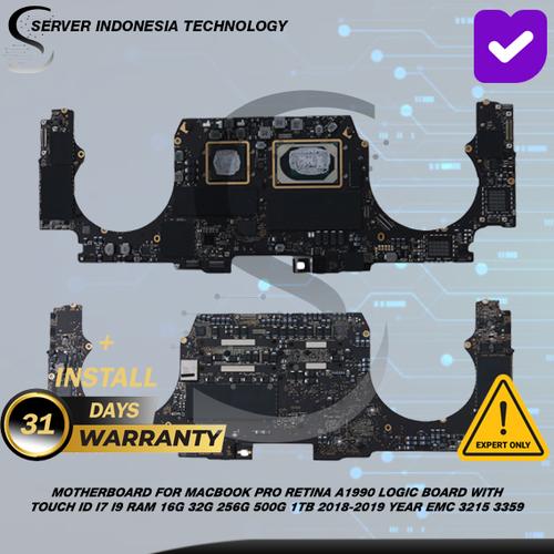 Jual MOTHERBOARD FOR MACBOOK PRO RETINA A1990 LOGIC BOARD WITH TOUCH ID ...