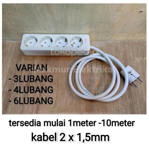 Jual stop kontak uticon 3lubang/4lubang/6lubang kabel rakit extension ...