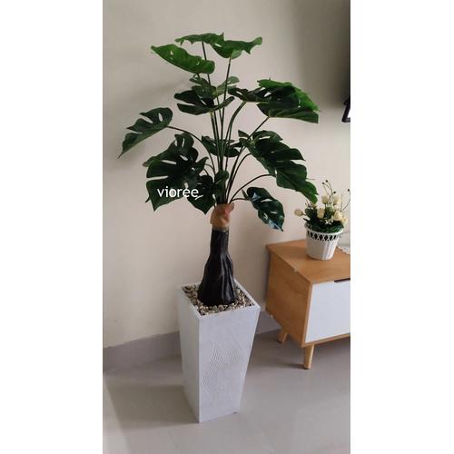 Jual Pohon Hias Monstera Artificial Tinggi 120cm Pot Kayu Hiasan sudut ...