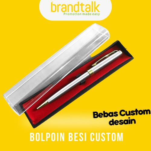 Jual Bolpoin Besi Custom Logo / Tulisan - Tipe BP-0002 - Tanpa Box ...