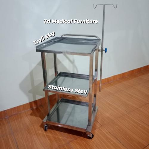 Jual troli ekg stainless | troli ekg | troli ekg monitor | ekg troli ...