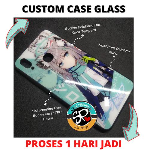 Jual casing custom case hp costum case anime foto glossy glass realme ...