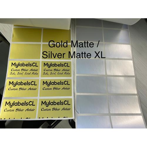 Jual Silver Gold XL Emas Matte Custom Product Name Sticker Stiker Anti ...