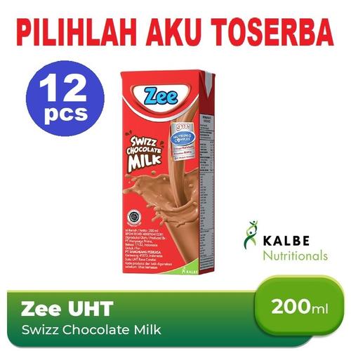 Jual Susu ZEE UHT SWIZZ CHOCOLATE MILK 200 ML - (HARGA PAKET isi 12 ...