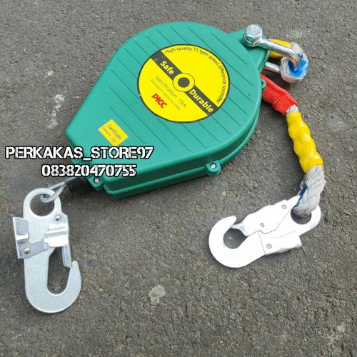 Jual Tali pengaman safety prevention fall arrester 15 meter retractable ...