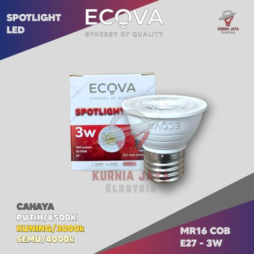 Jual ECOVA Lampu Spotlight E27 PAR Light COB 3W Mangkok Sorot 220V ...