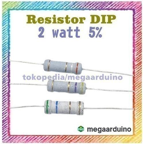 Jual Resistor 2w 75K 75 kilo ohm Resistor 2 watt 75K 2watt toleransi 5% ...