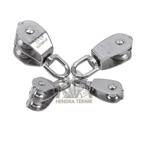 Jual KATROL STAINLESS KEREKAN BURUNG MINI SINGLE DOUBLE PULLEY PULI ...