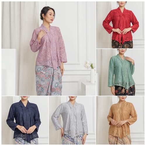 Jual KEBAYA ENCIM PREMIUM FULL BRUKAT MODERN BUSUI FRIENDLY - BRONZE ...