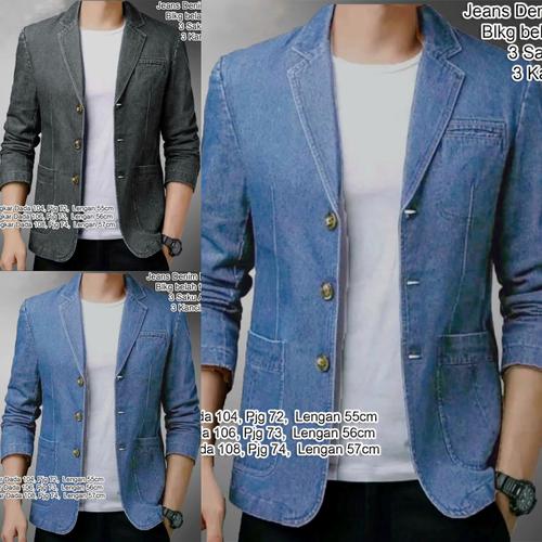 Jual BLAZER COWOK JEANS UKURAN M L XL JAS PRIA FASHION LAKI LAKI ...