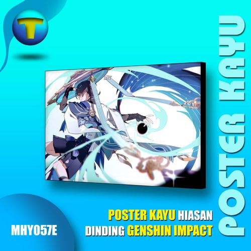Jual Hiasan dinding poster kayu Wanderer scaramouche Genshin impact ...