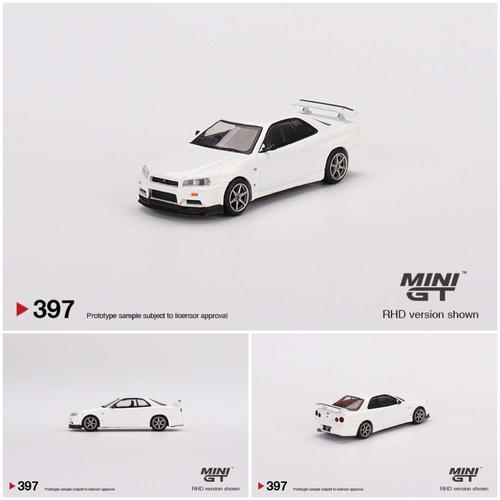 Jual MINIGT 397 NISSAN SKYLINE GT-R (R34) V-SPEC N1 WHITE DIECAST MGT ...