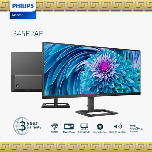 Jual Monitor LED Philips 345E2AE 34inch Ultrawide IPS 75Hz 4ms 1440P ...