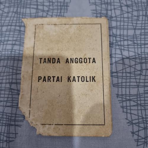 Jual Kartu Tanda Anggota Partai Katolik 1958 - Jakarta Utara ...