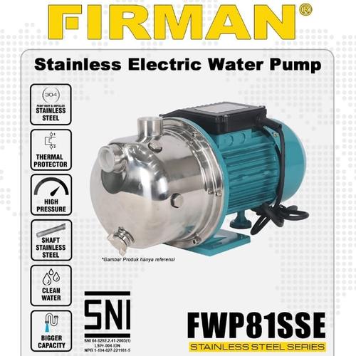 Jual Pompa Air Isi Ulang FIRMAN FWP 81 SSE Stenlis / Pompa Air Semi Jet ...
