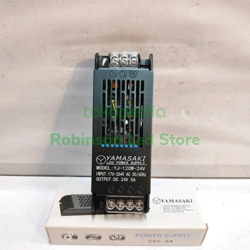 Jual POWER SUPPLY SLIM 24V 5A TRAVO LED STRIP DC 24 VOLT 120W MODEL ...