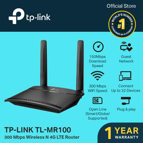 Jual TP-LINK TL-MR100 4G Lte Wifi Router Wireless Sim Card TPLINK MR ...